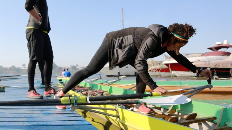 The Egyptian female world rowing champion seeks to raise awareness ...